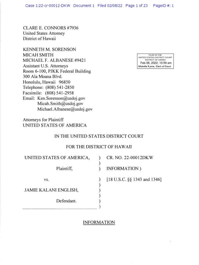 Allegations Against Kalani English | PDF | Oath Of Office | Common Law