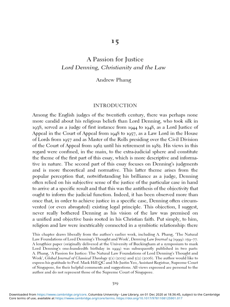 Denning's Justice and Christian Faith | PDF | Estoppel | Consideration