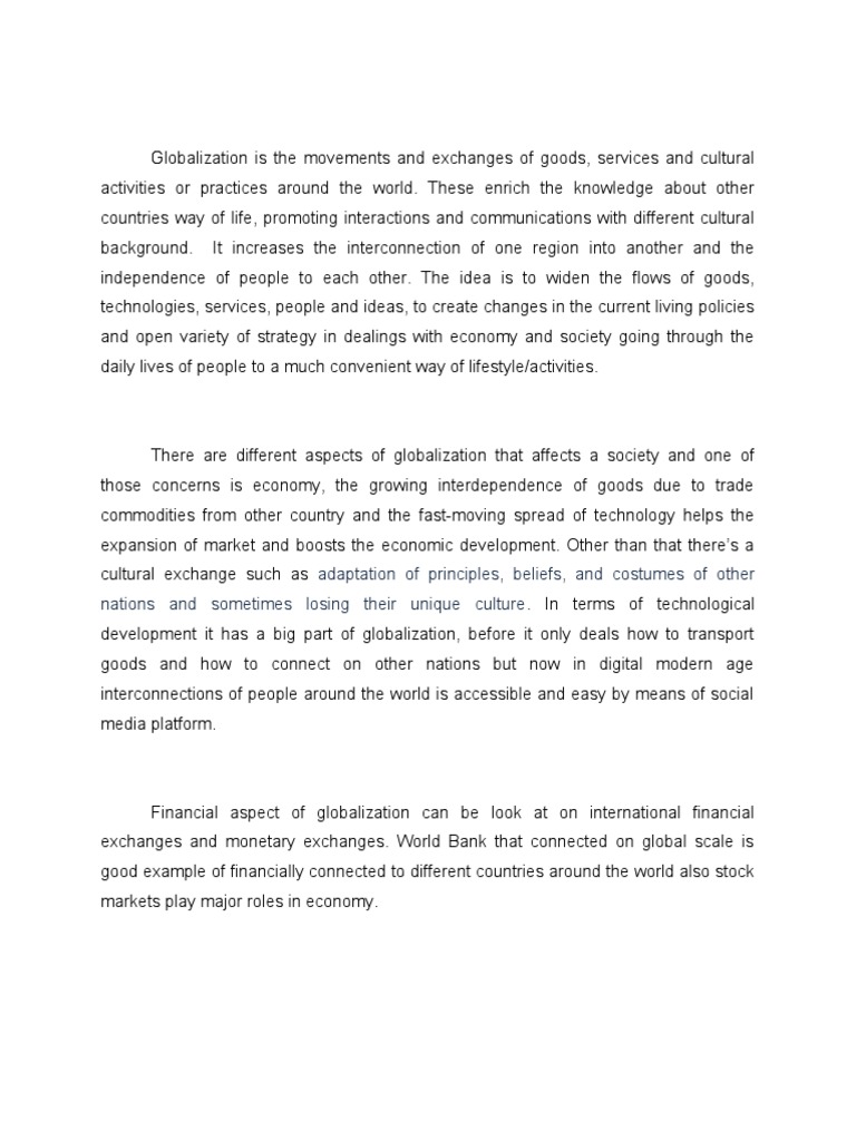Aleah - Globalization Impact in Filipino Lives | PDF | Globalization | Employment