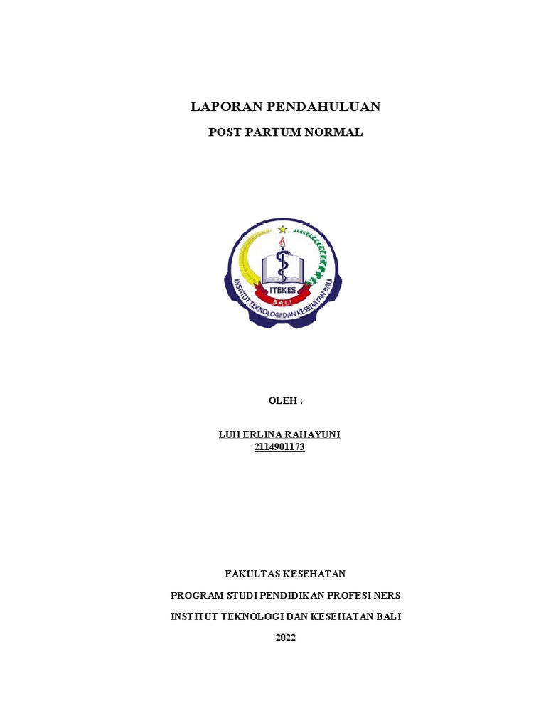 Laporan Pendahuluan Post Partum Normal | PDF