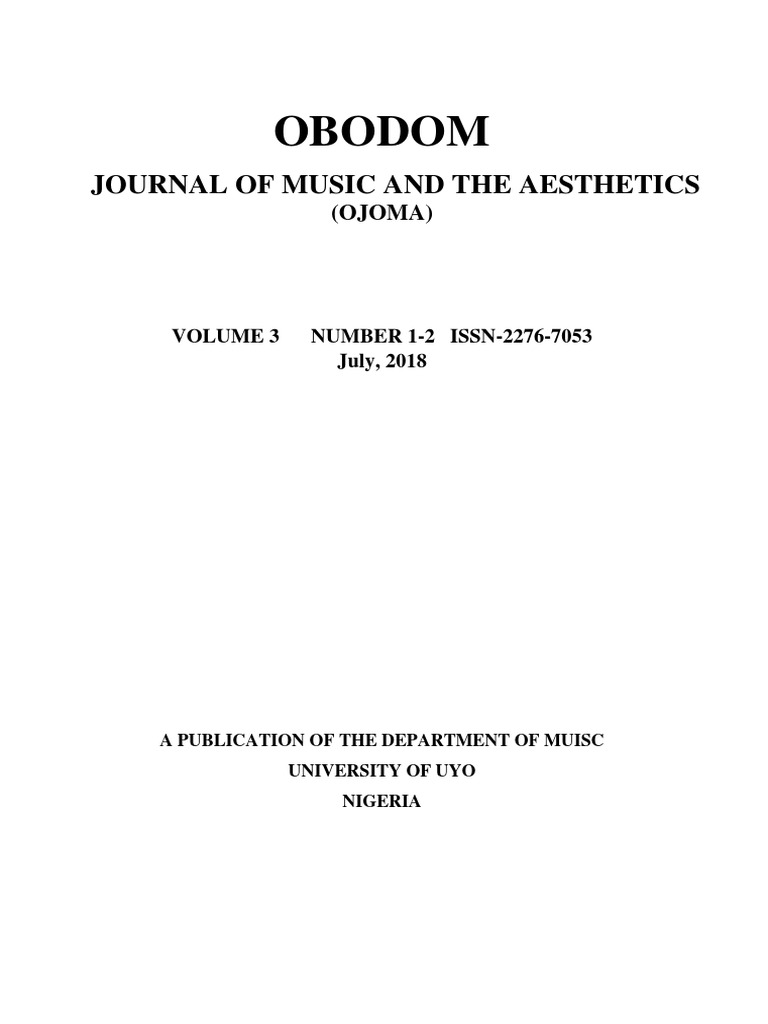 Thematic Exploration of Obtala Music in OyoManuscript 2018 Jonathan ...