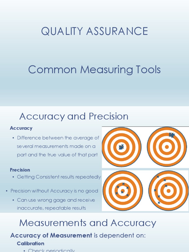 Quality Assurance Measurement Tools Guide | PDF | Accuracy And ...