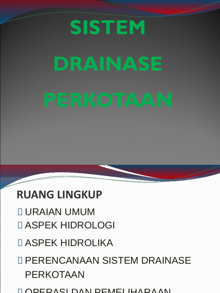Pertemuan 4 Aspek Hidrologi Drenase | PDF