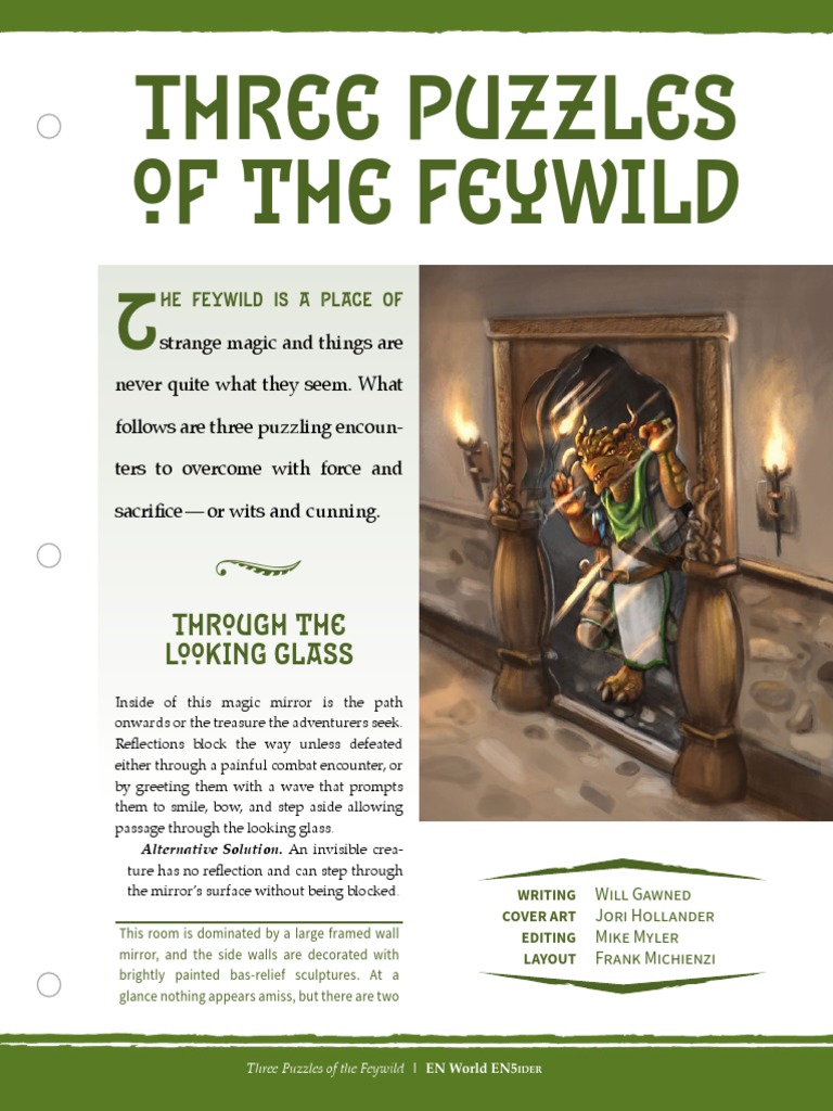 Three Puzzles of the Feywild | Reflections, Riddles and Possession ...