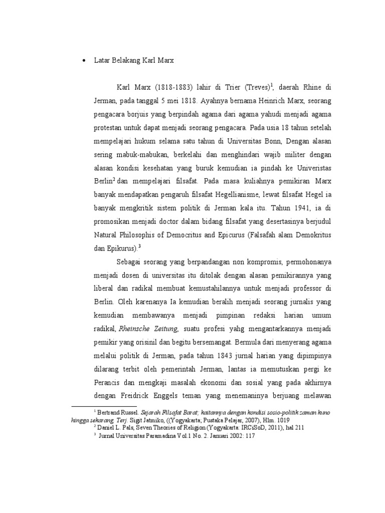 Teori Alienasi Agama Karl Marx | PDF