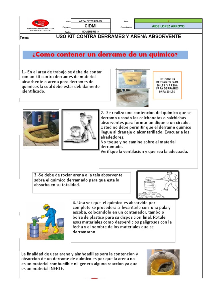 Opl de Kit VS Derrame | PDF | Materiales