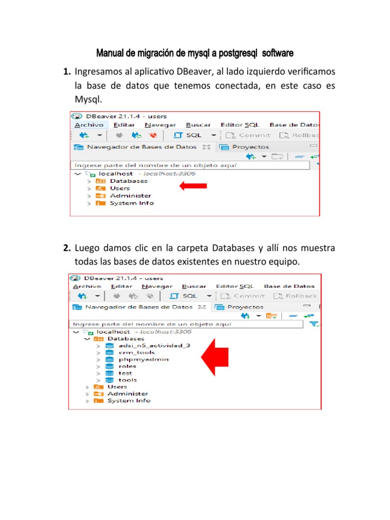 Manual de Migración de Mysql A Postgresql | PDF | Informática | Tecnología