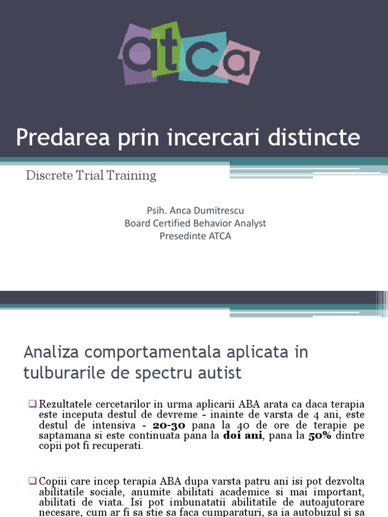Discrete Trial Training | PDF