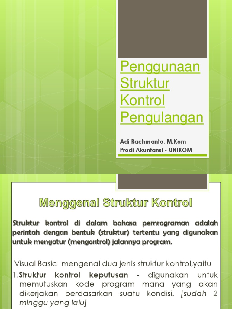 Struktur Kontrol Visual Basic | PDF | Komputer