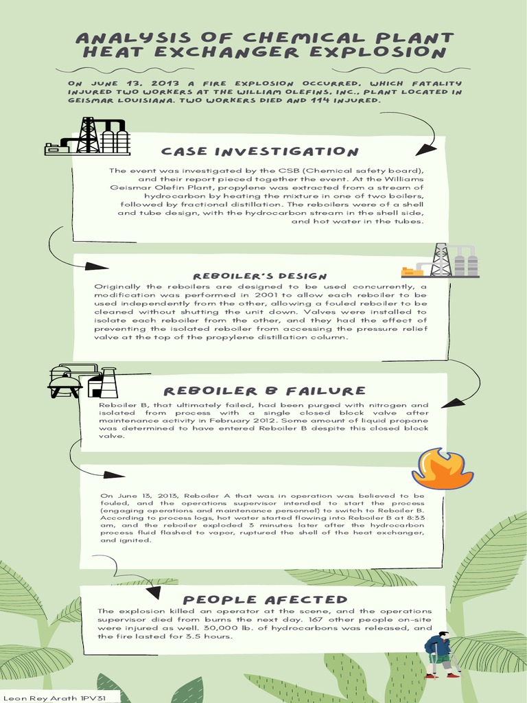 Analysis of Chemical Plant Heat Exchanger Explosion | PDF | Explosion ...
