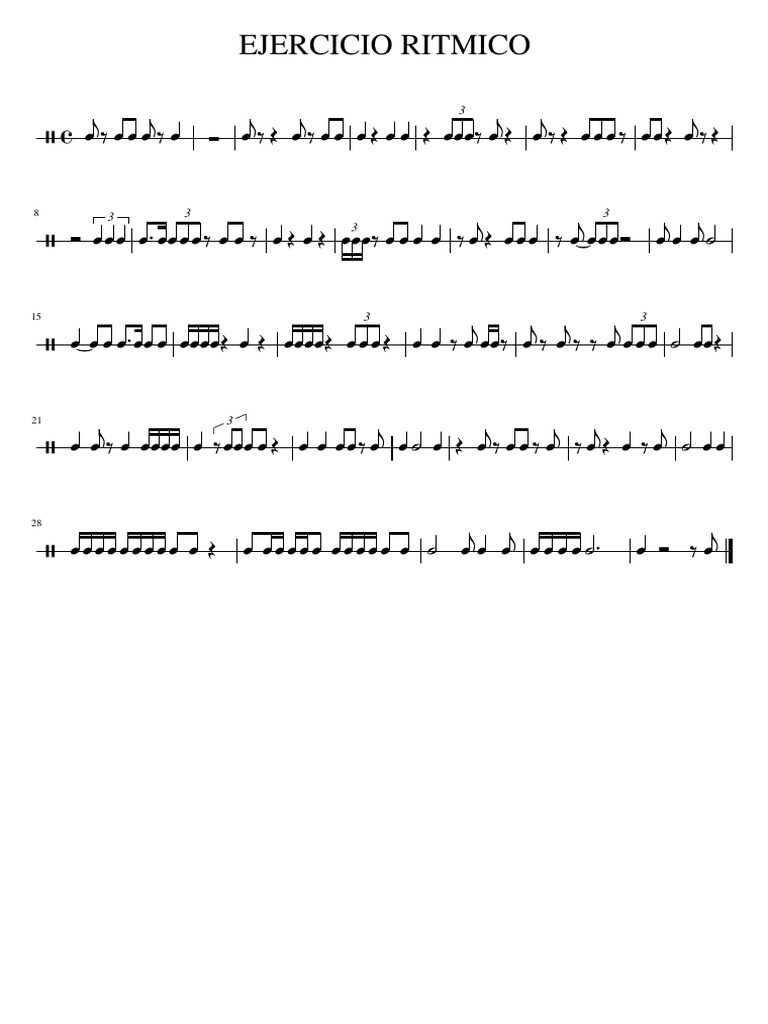Ejercicio Ritmico | PDF