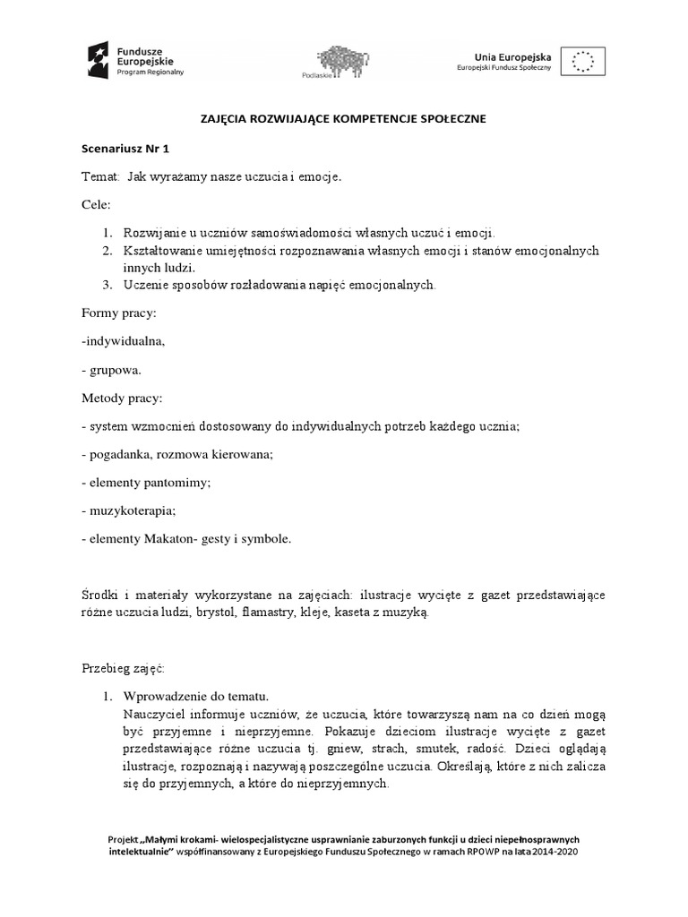 Platforma Edukacyjna Kompetencje Spoleczne | PDF Platforma Edukacyjna Kompetencje Spoleczne | PDF