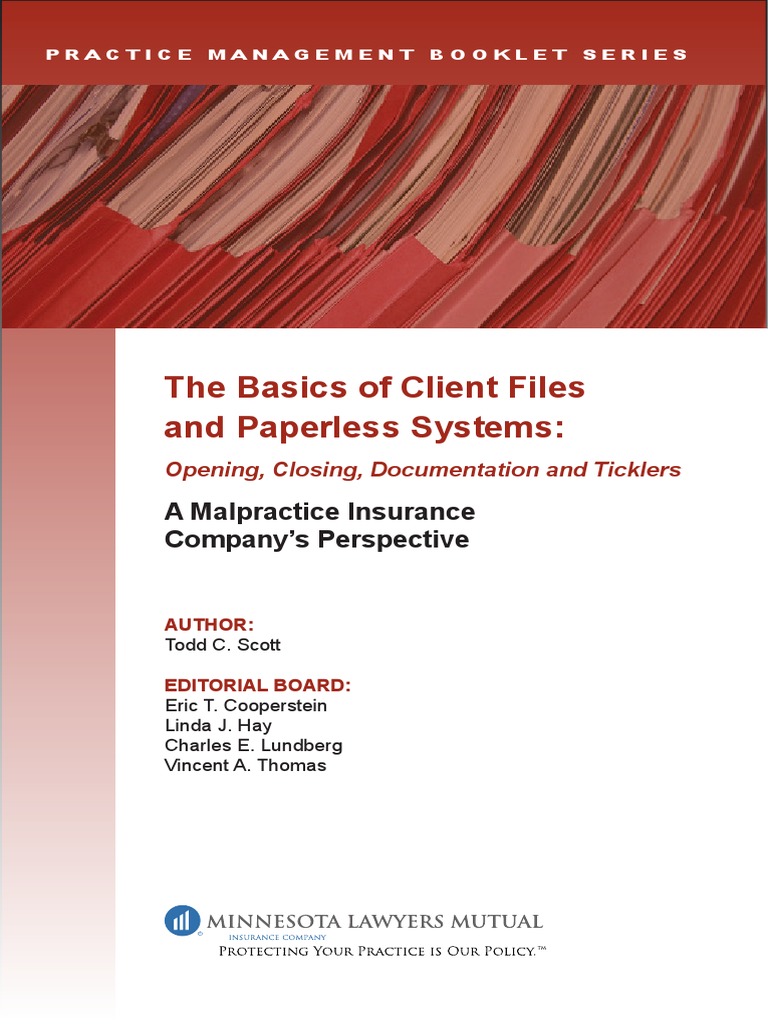 Basics of Client Files and Paperless Systems Booklet | PDF | Image ...