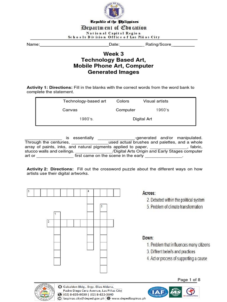 Digital Art Learning Activities | PDF | Application Software | Graphics