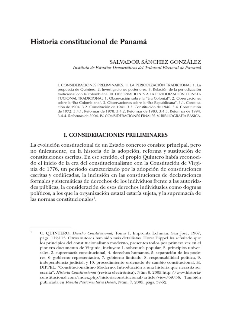 Constituciones de Panama Completas | PDF | Panamá | Constitución