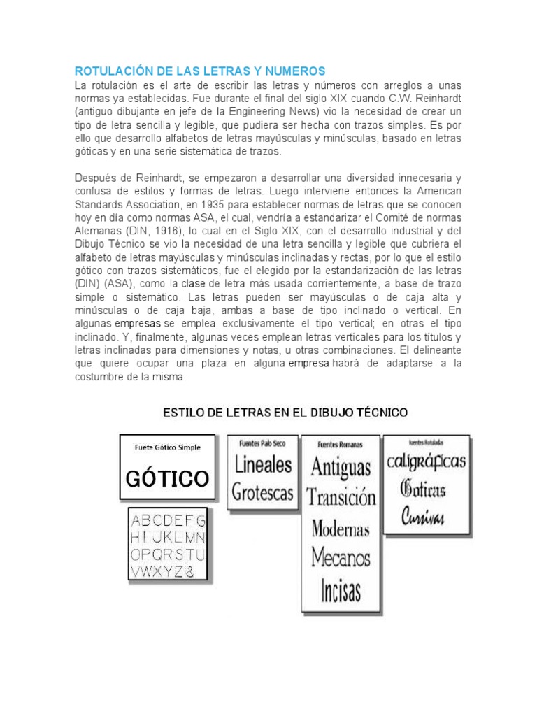 Normas de Rotulación en Dibujo Técnico | PDF | Dibujo | Lápiz