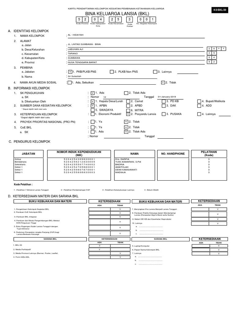 K0 Kelompok BKL | PDF
