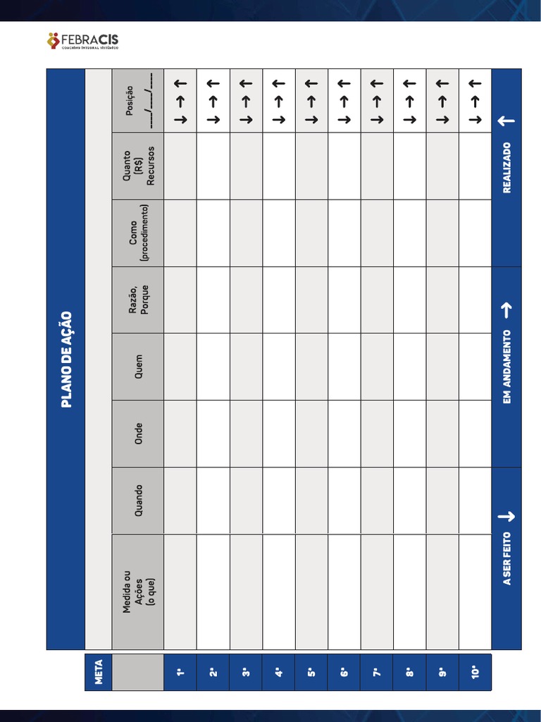 Plano de Ação Febracis | PDF