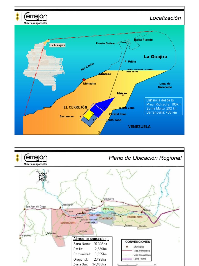 Mapa y Ubicación del Cerrejón | PDF
