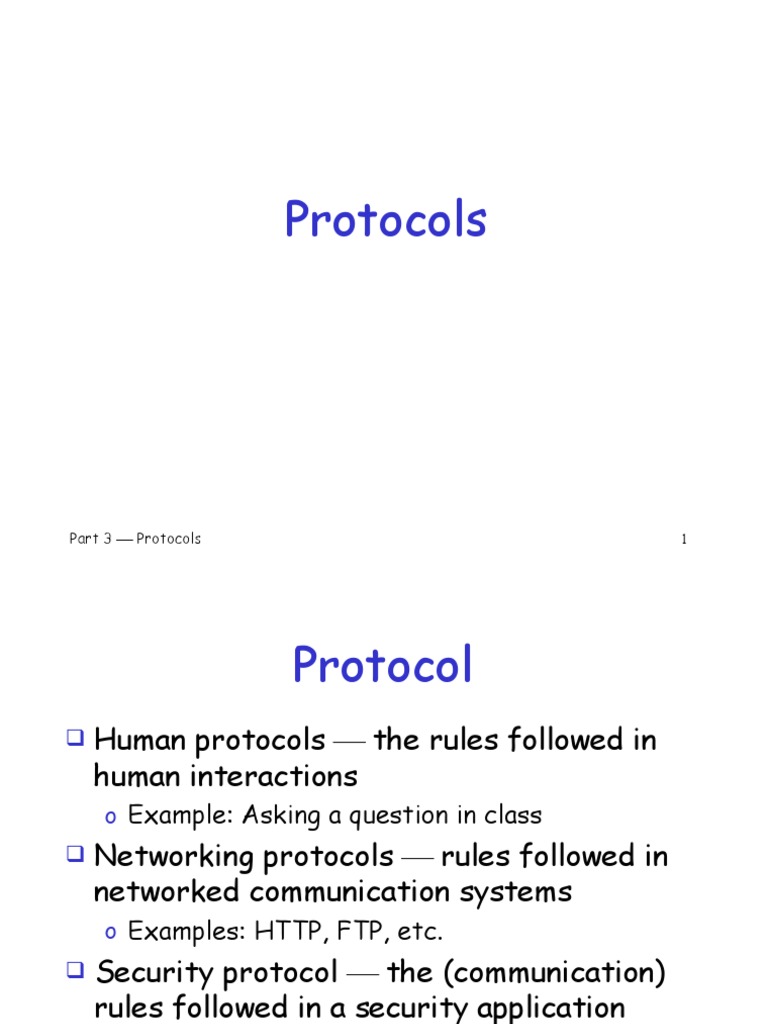 Unit 3 - Protocols | PDF | Transport Layer Security | Internet Protocols