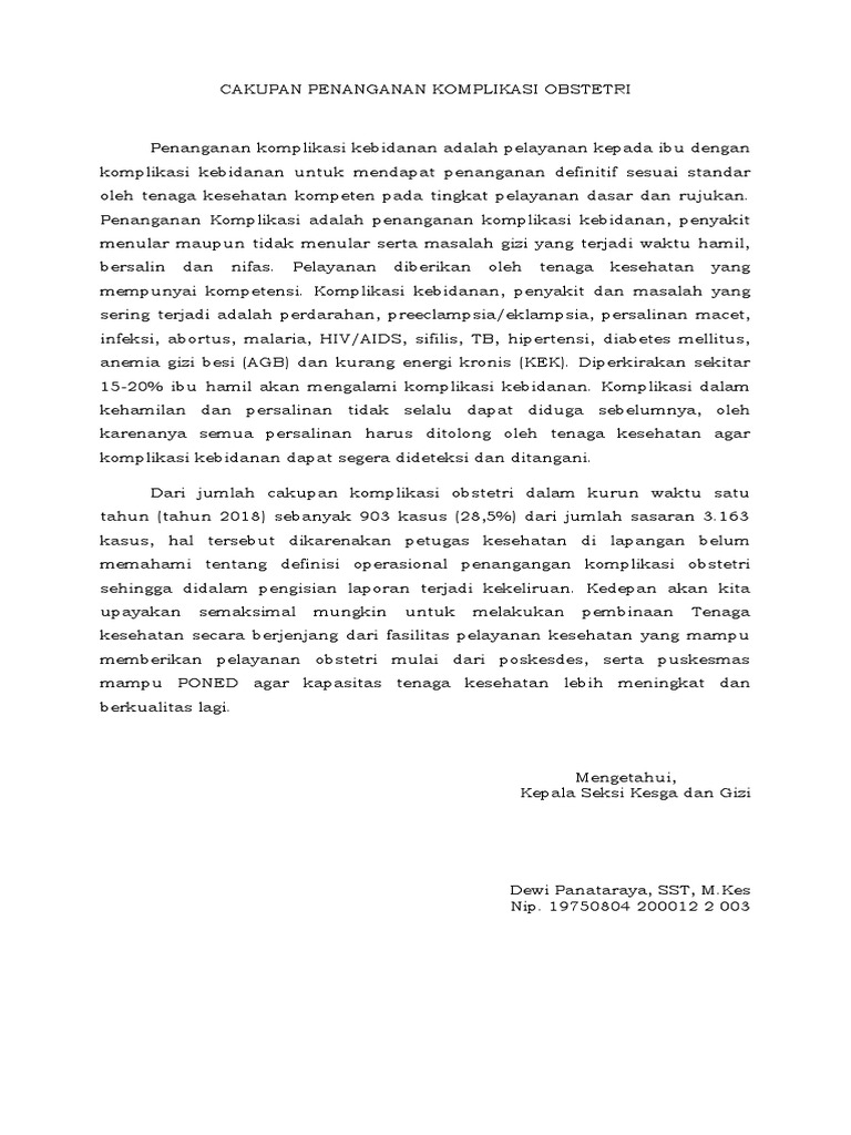 Penanganan Komplikasi Obstetri | PDF