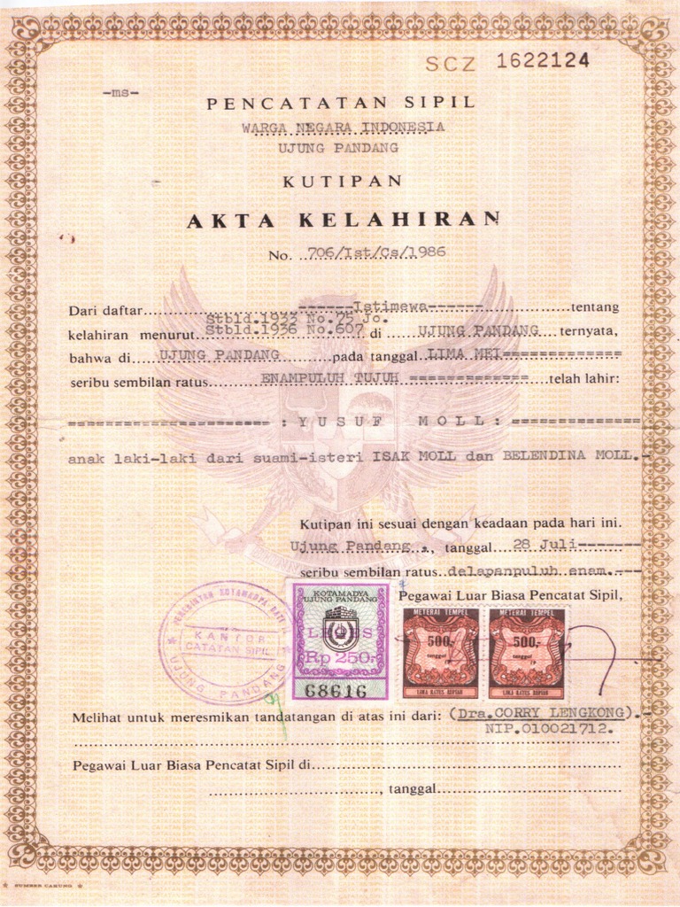 Akte Kelahiran | PDF