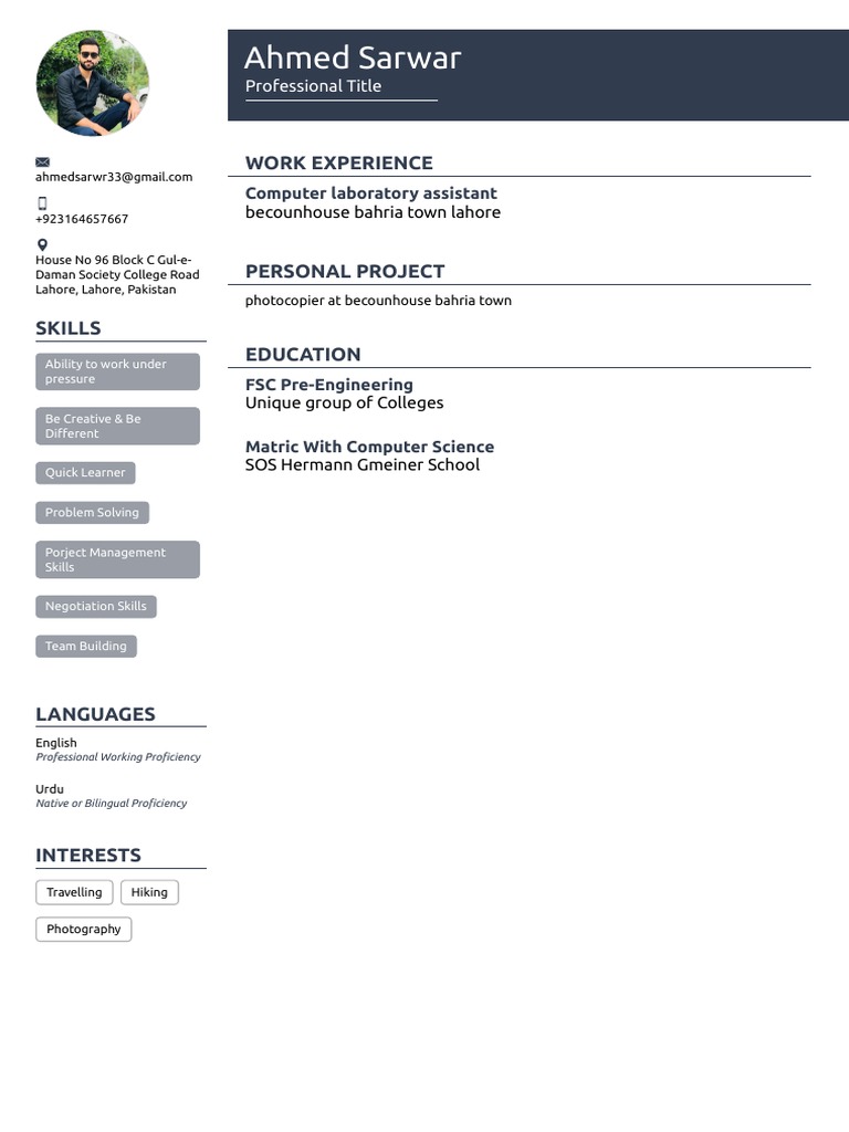 Ahmed's Resume | PDF
