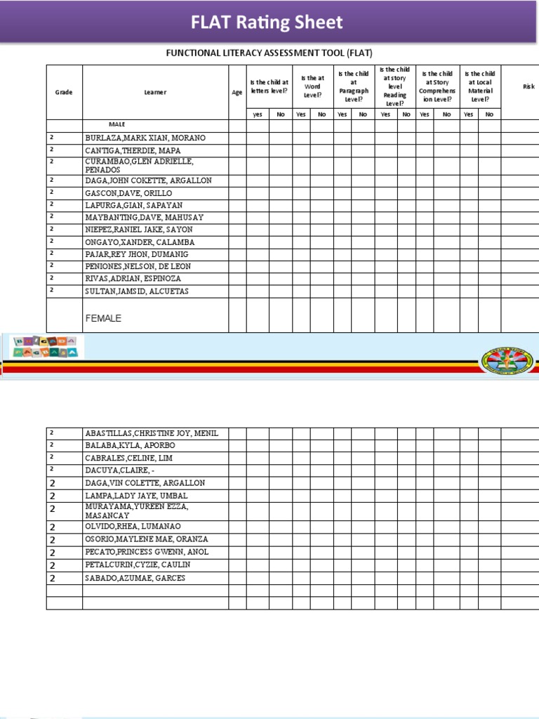 Grade 2 Clamaris FUNCTIONAL-LITERACY-ASSESSMENT-TOOL | PDF | Reading ...
