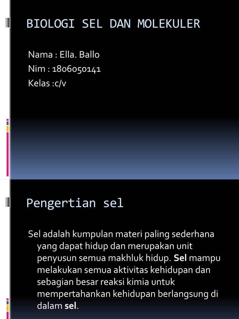 Biologi Sel Dan Molekuler | PDF