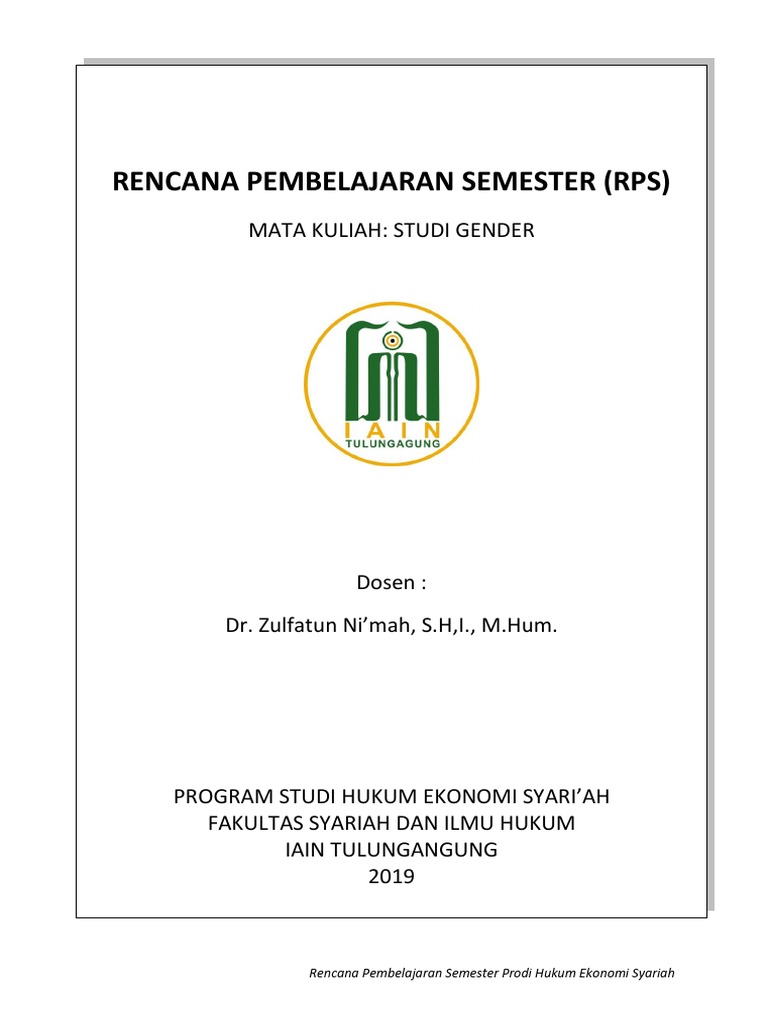 RPS HAM Dan Gender FIX Pengesahan - 2 | PDF