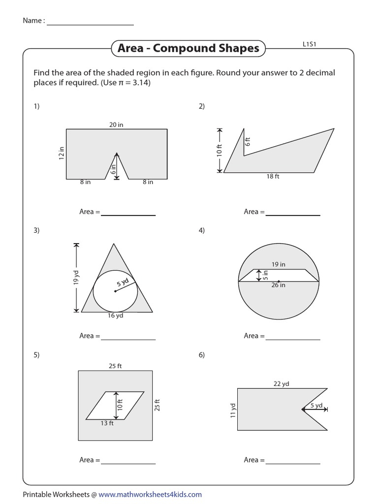 Area - Compound Shapes | PDF