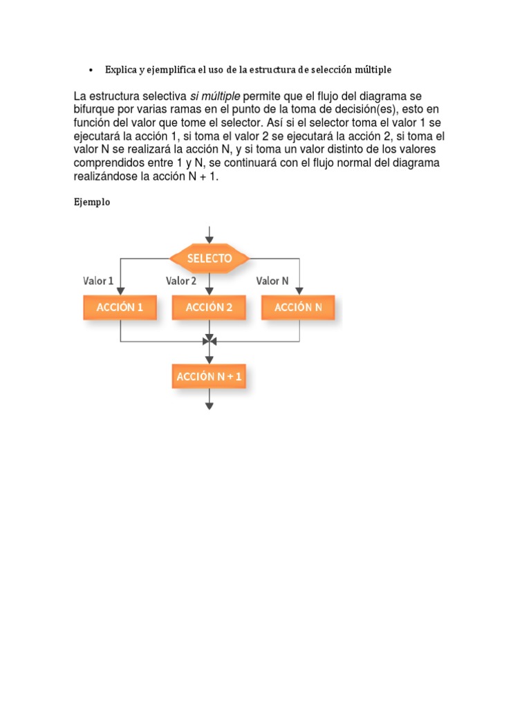 Estructura de Control y de Seleccion Multiple | PDF | Ingeniería ...