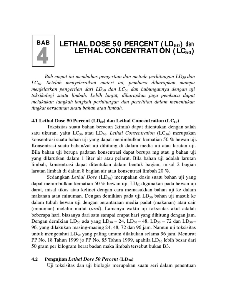 LC50 Dan LD50 Teori | PDF