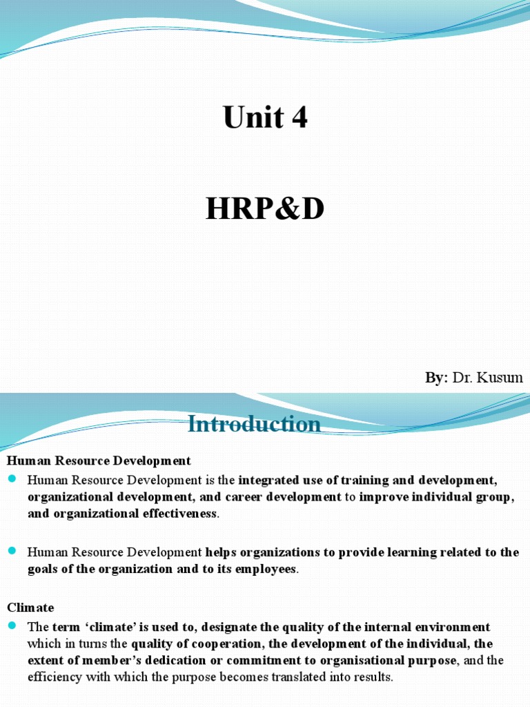 Revised Unit 4, HRP&D | PDF | Human Resource Management | Employment