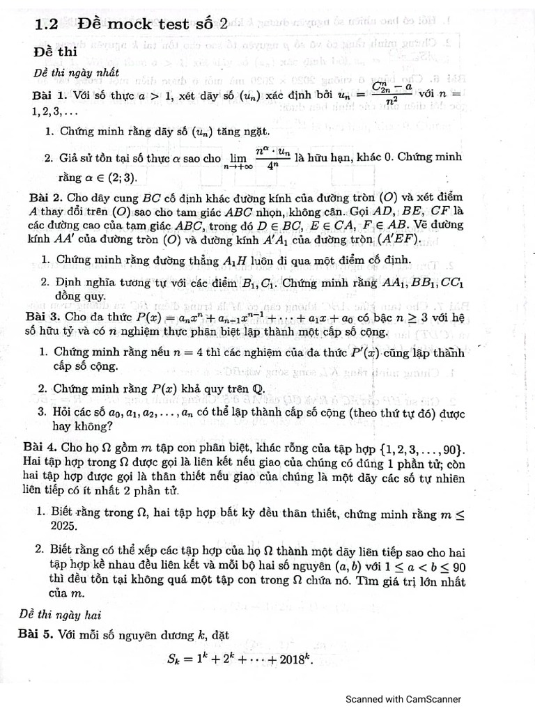 VMO Mock Test 3 | PDF