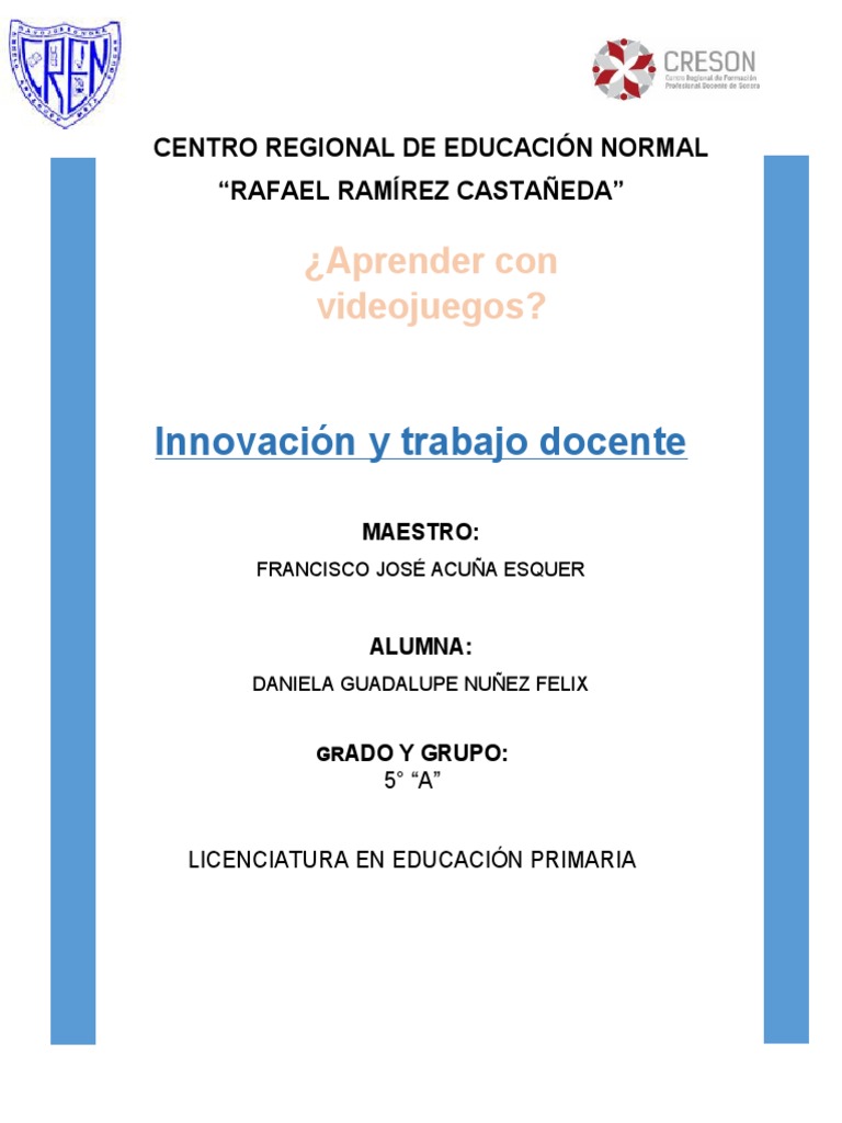 Aprender Con Videojuegos | PDF | Videojuegos | Aprendizaje