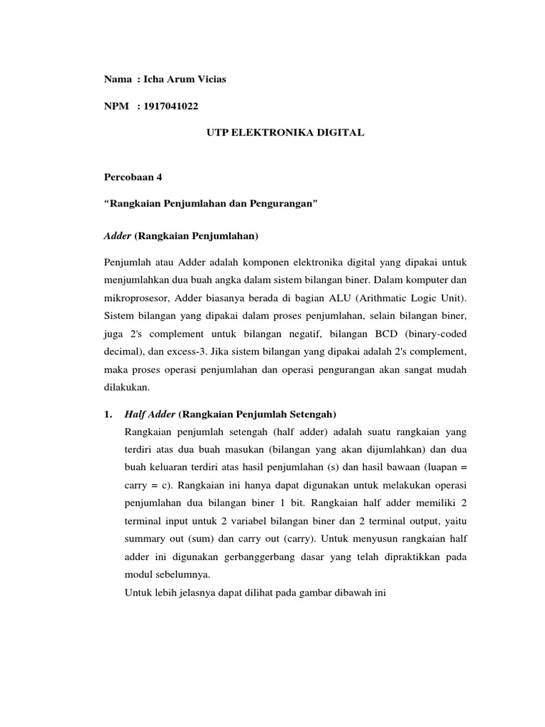 UTP Eldig - Icha Arum Vicias - 1917041022 | PDF