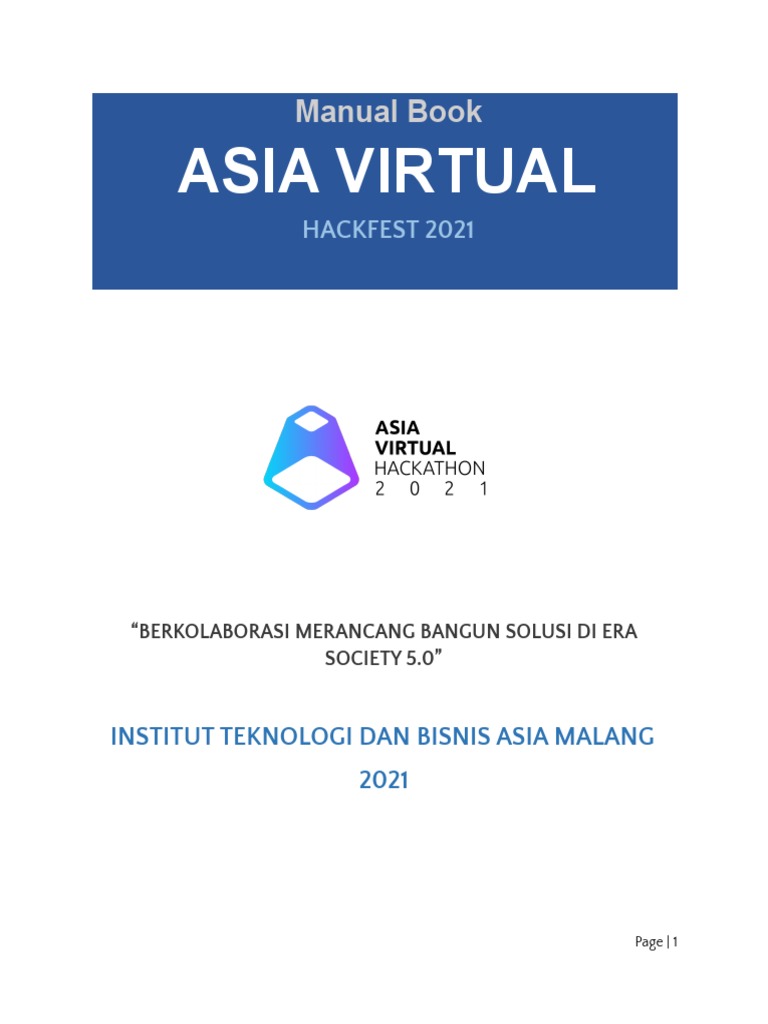 "Asia Virtual Hackfest 2021: Inovasi Society 5.0" | PDF