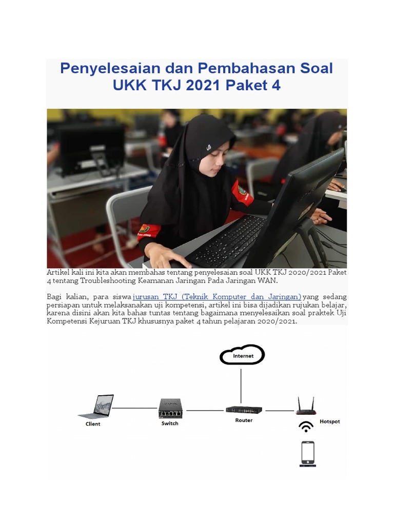 Modul Penyelesaian Dan Pembahasan Soal UKK TKJ 2021 Paket 4 | PDF