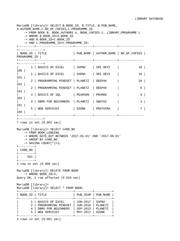 DBMS Record | PDF | Databases | Sql