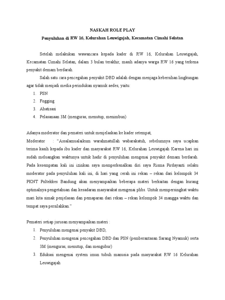 Naskah Role Play | PDF