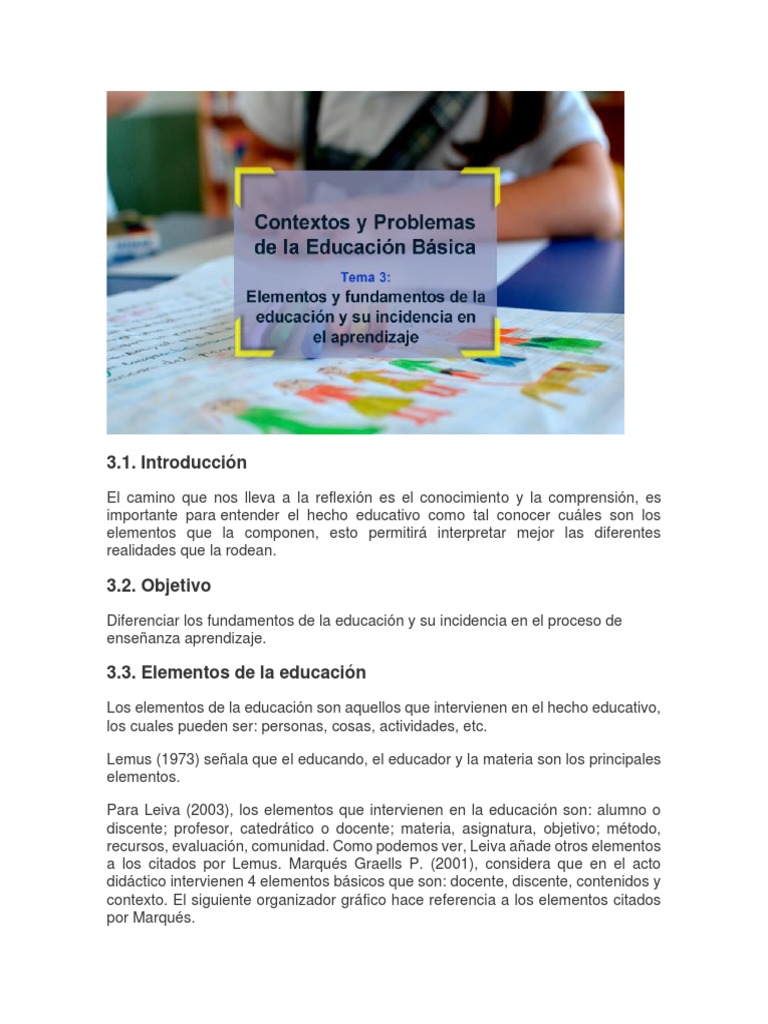 Tema 3 Contextos | PDF | Plan de estudios | Aprendizaje