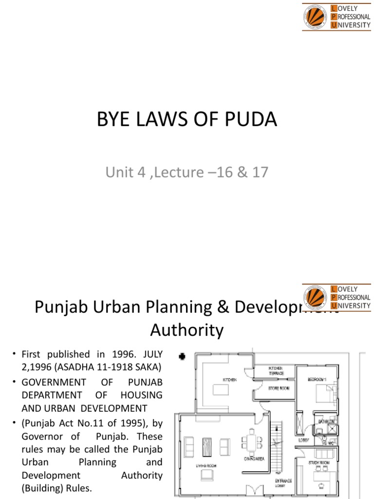 Lecture17 - Bye Laws of Puda | PDF | Stairs | Sanitary Sewer
