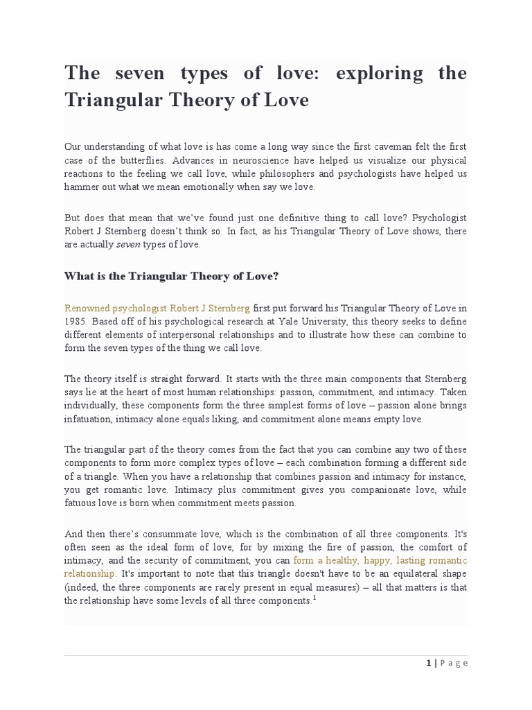 The Seven Types of Love | PDF | Love | Romance (Love)