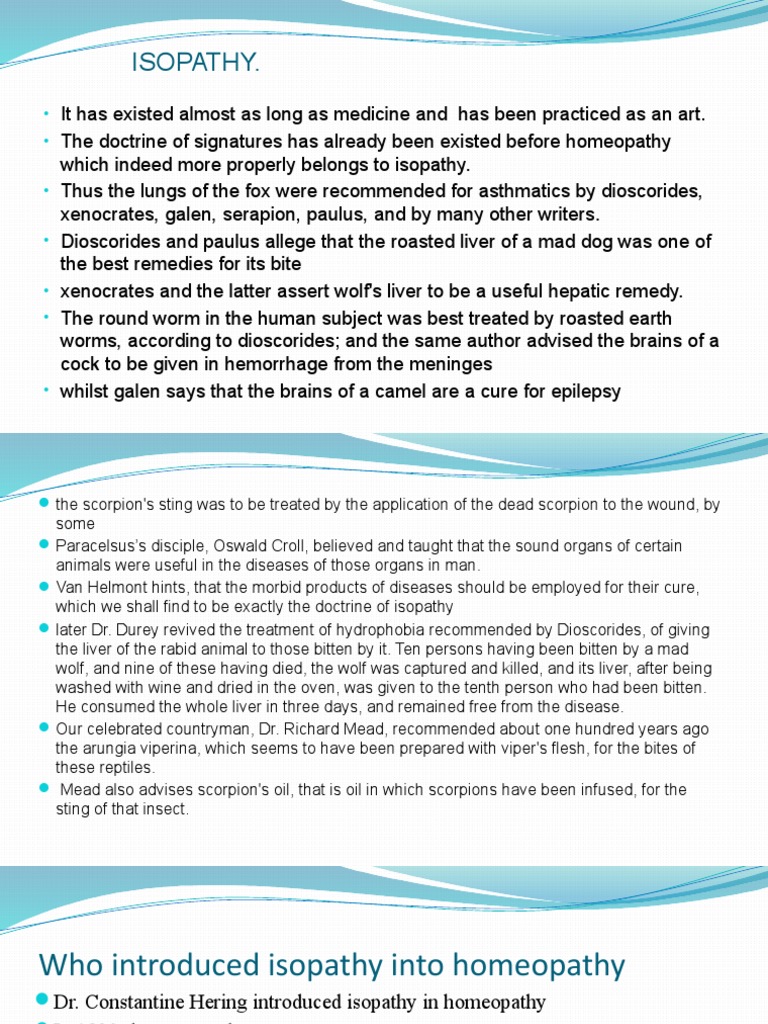 A Isopathy | PDF | Homeopathy | Diseases And Disorders