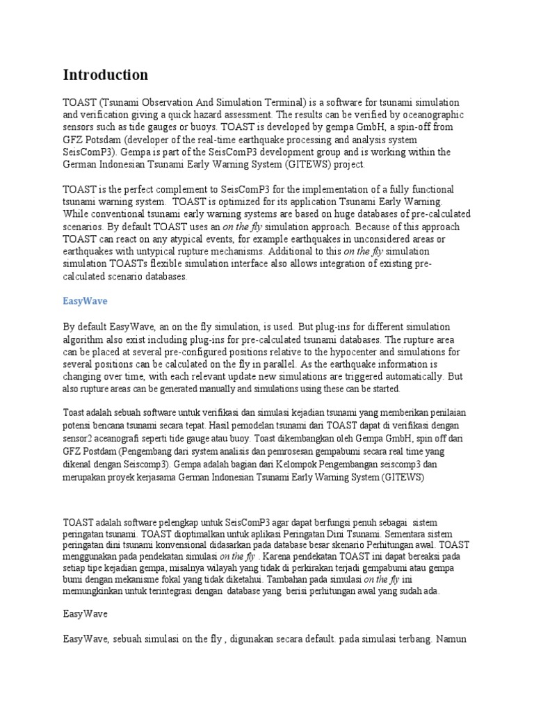 TOAST Software Introduction | PDF | Simulation | Computing