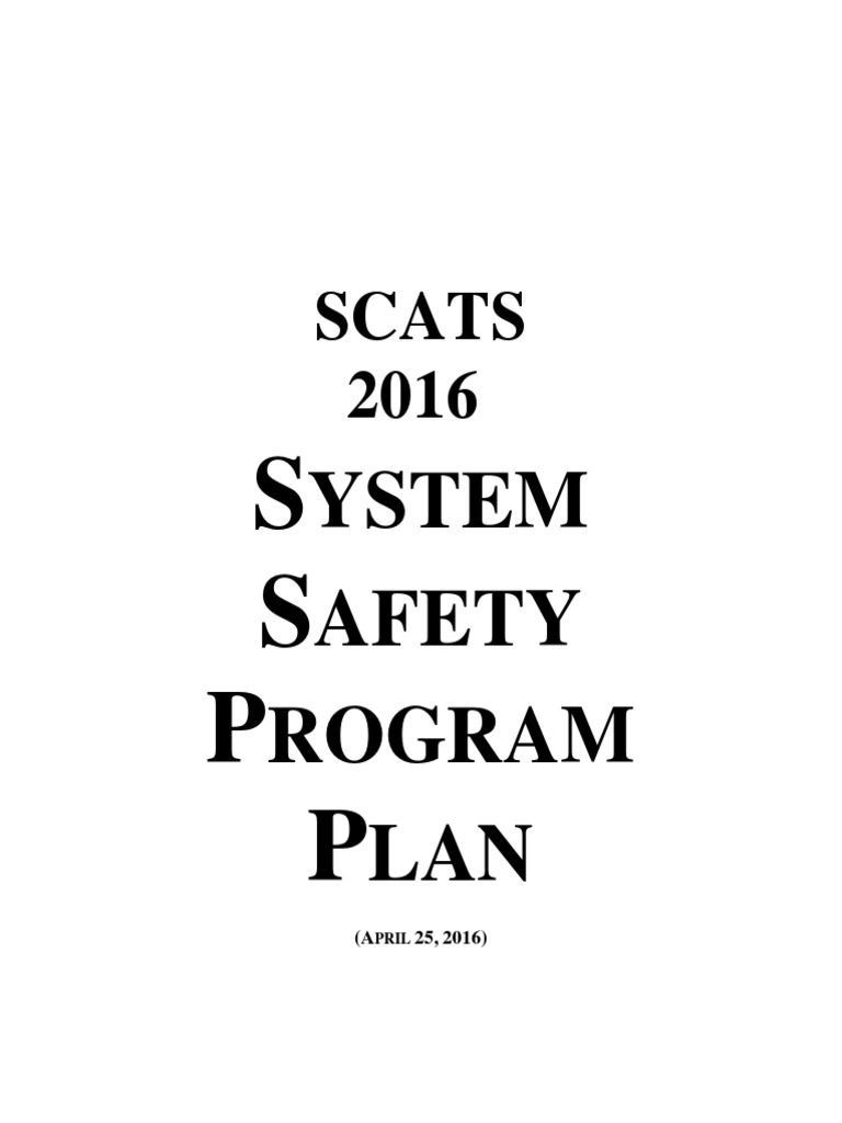 2016 SCATS System Safety Program Plan PDF | PDF | Elevator | Personal ...