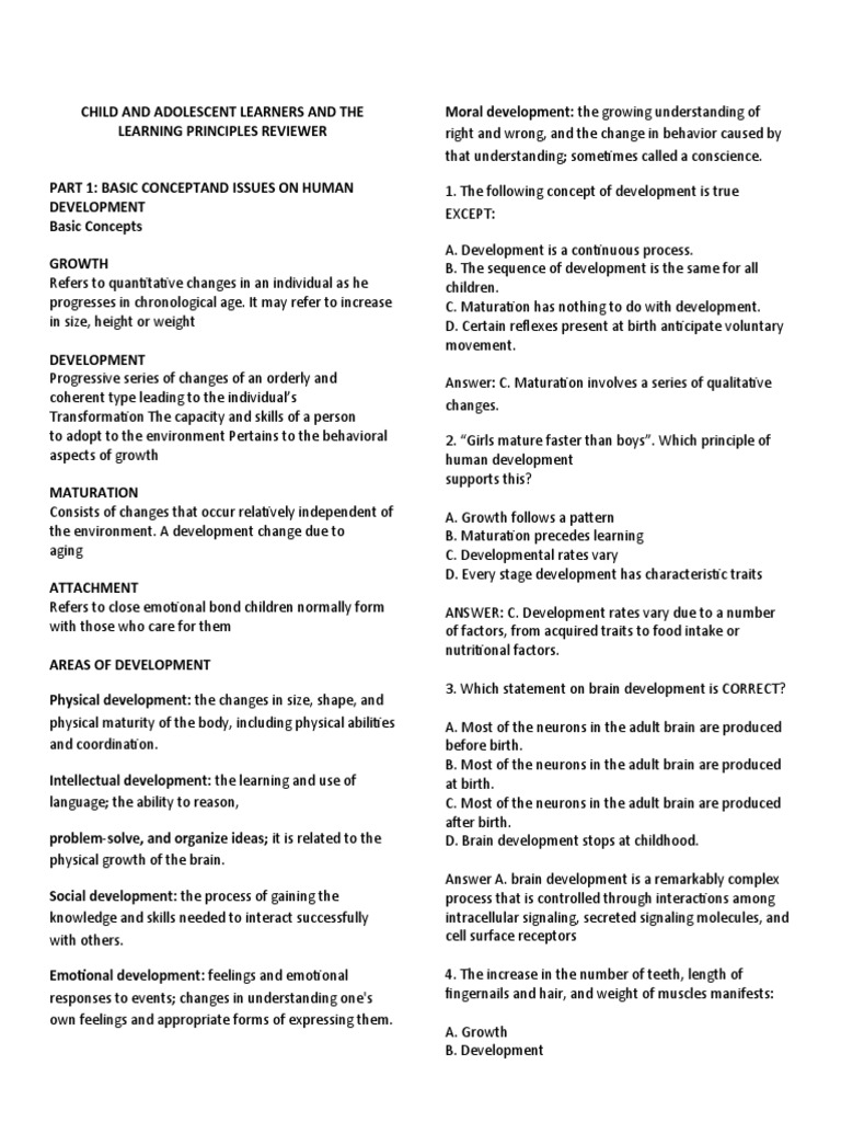 Child and Adolescent Reviewer | PDF | Behaviorism | Id