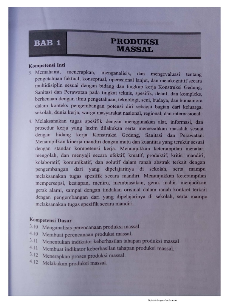 Materi 1 Produksi Massal | PDF