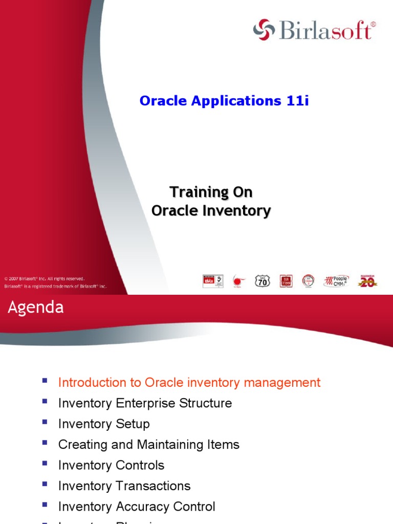 Oracle Inventory Training | PDF | Inventory | Business